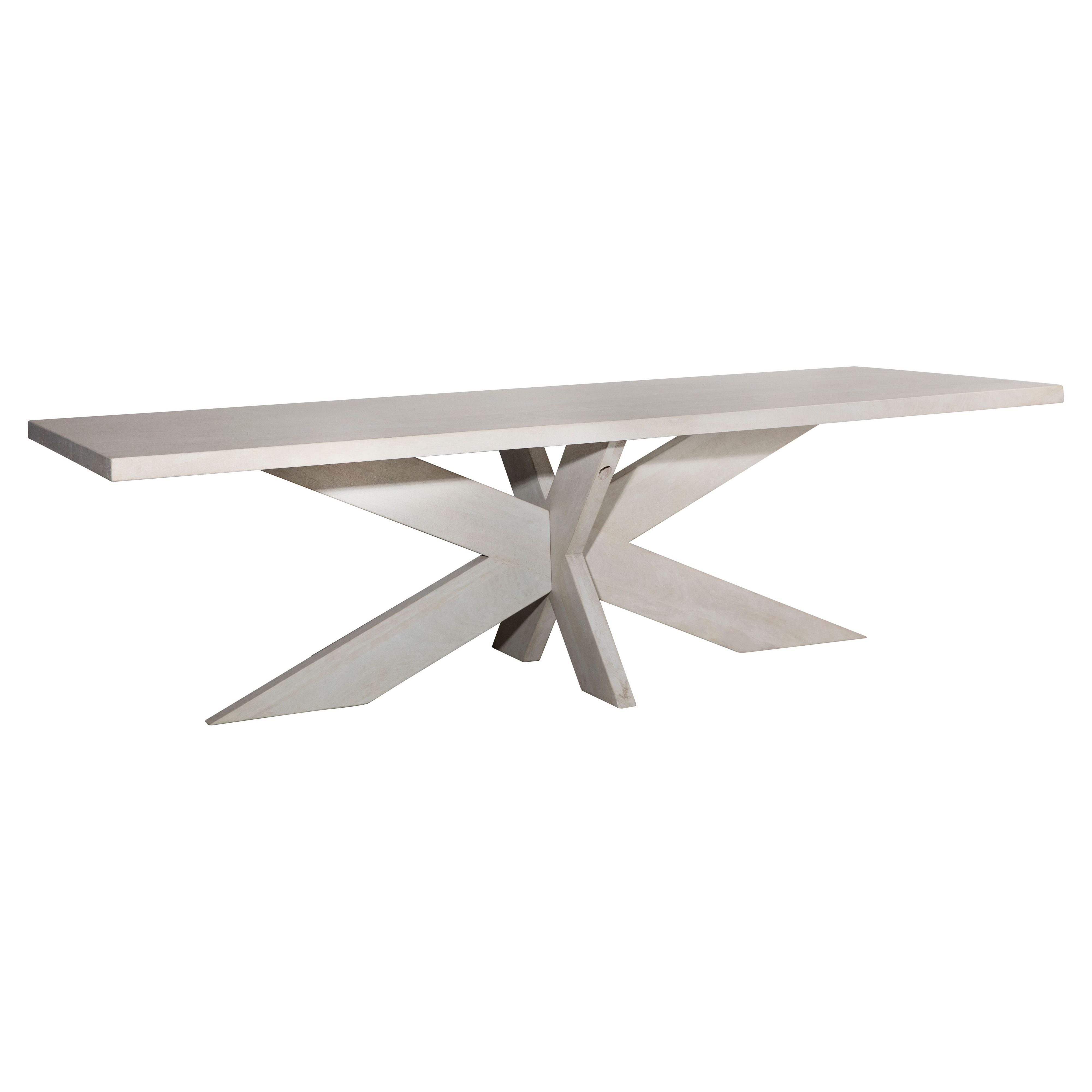 Gracie Oaks Jaramy 102-inch Rectangular Mango Wood Pedestal Table ...