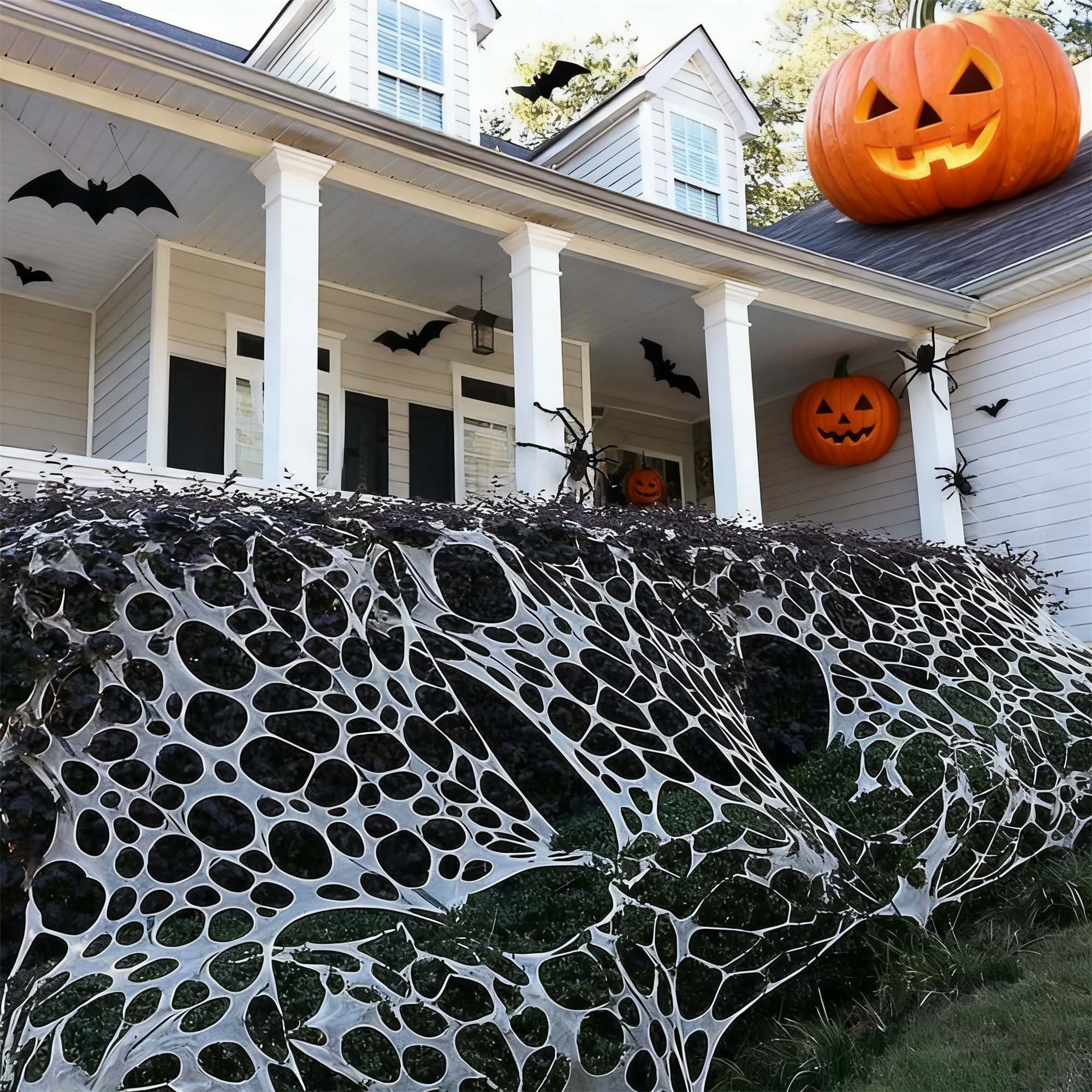 The Holiday Aisle® Stretchy Spider Web Halloween Decoration ...