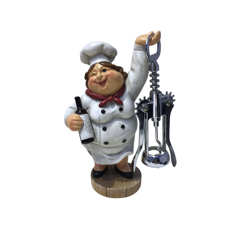 Wine Bodies Winking Fat Lady Italian Chef Figurine Corkscrew & Reviews ...
