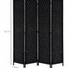 IntrospectiveIncline 6' Tall Weave Room Divider Privacy Screen - Black ...
