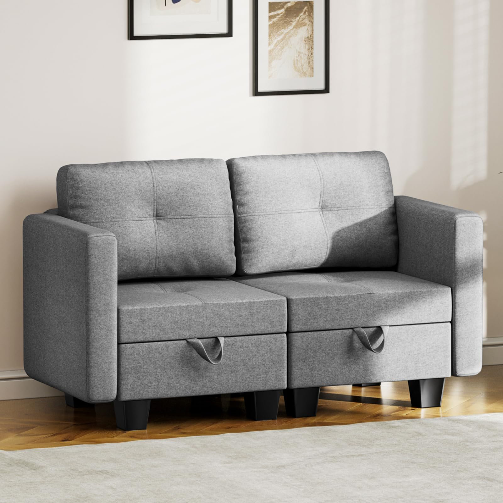 17 Stories Modern Sofa With Storage, Sectional Sofa, Removable Couch ...