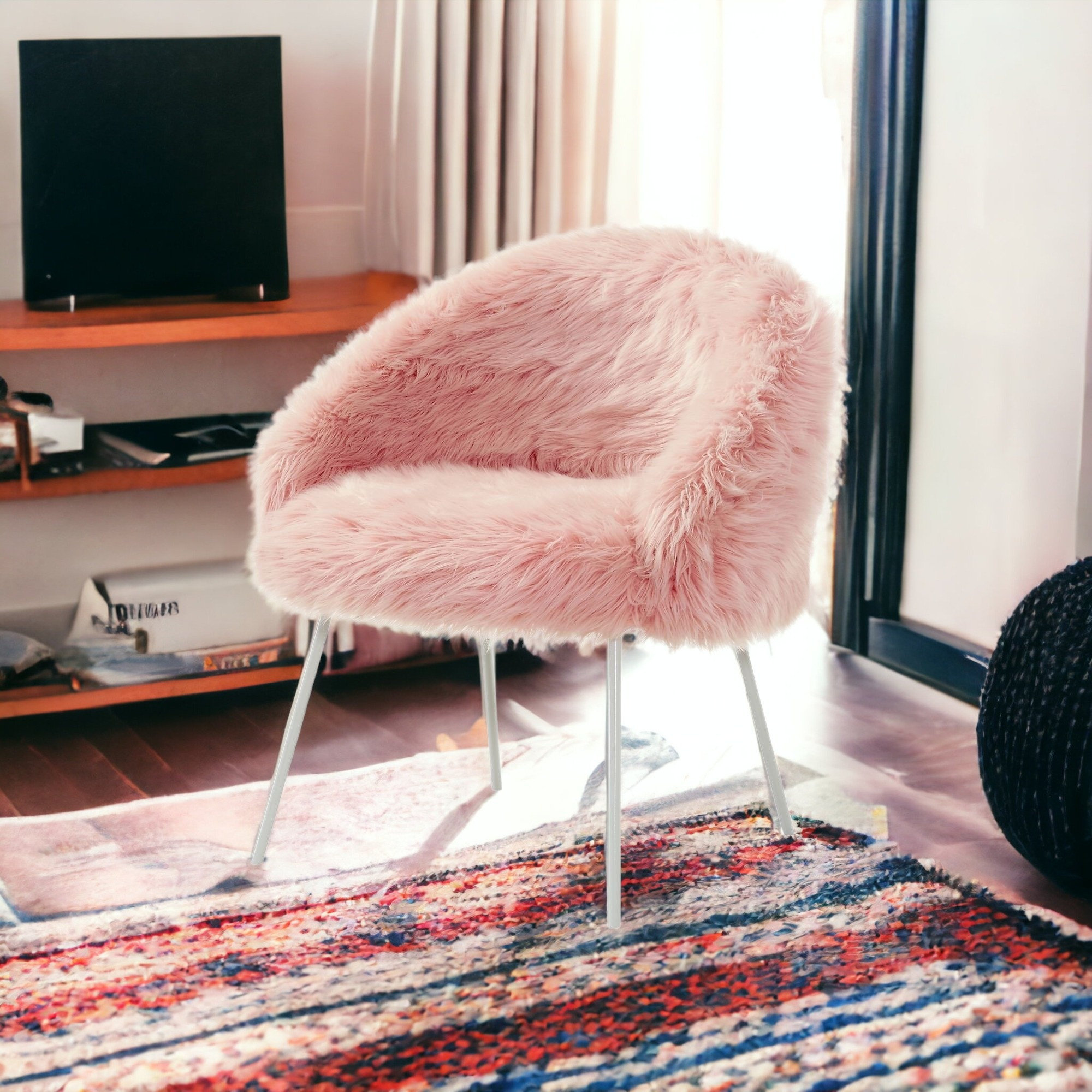 HomeRoots 28" Faux Fur Arm Chair & Reviews - Wayfair Canada
