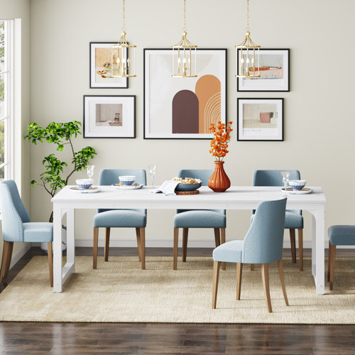 Wayfair | Rectangular White Kitchen & Dining Tables You'll Love in 2023