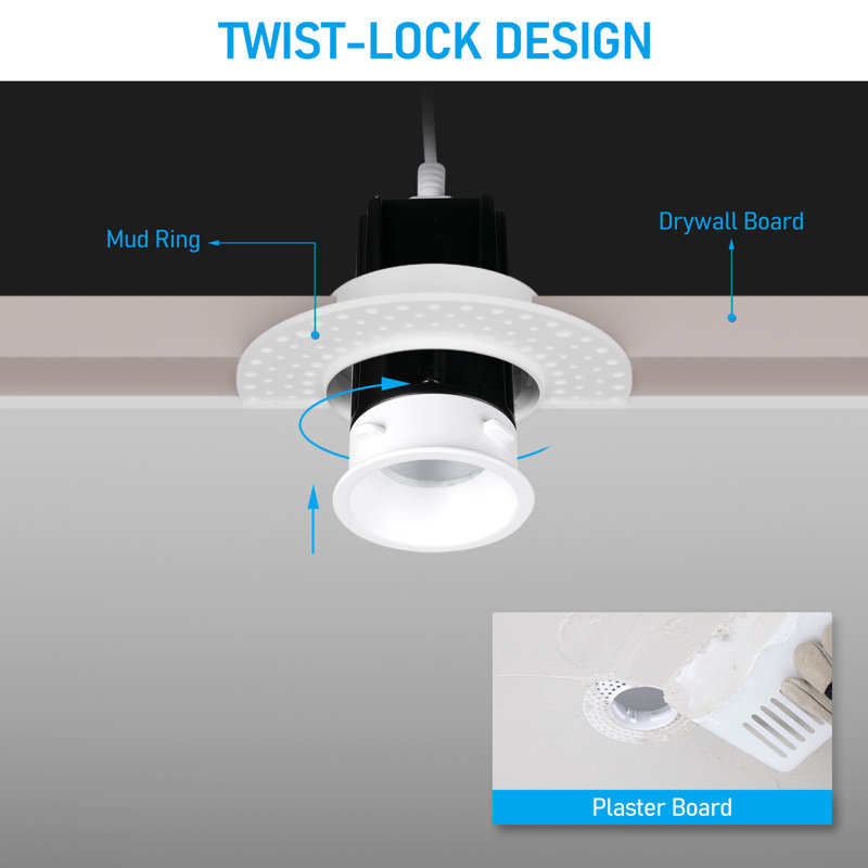 TORCHSTAR 1'' Selectable Color Temperature Dimmable IC Rated Standard ...