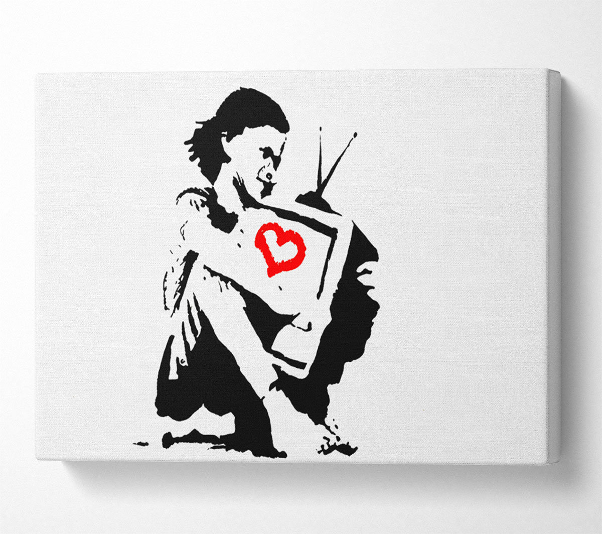 ClassicLiving I Love Tv White - Wrapped Canvas Art Prints | Wayfair.co.uk
