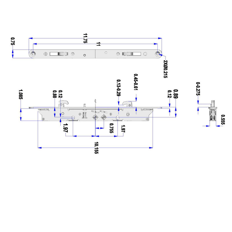 Rockwell Security Apex Surface Mount Adjustable Dual Point Sliding Door ...