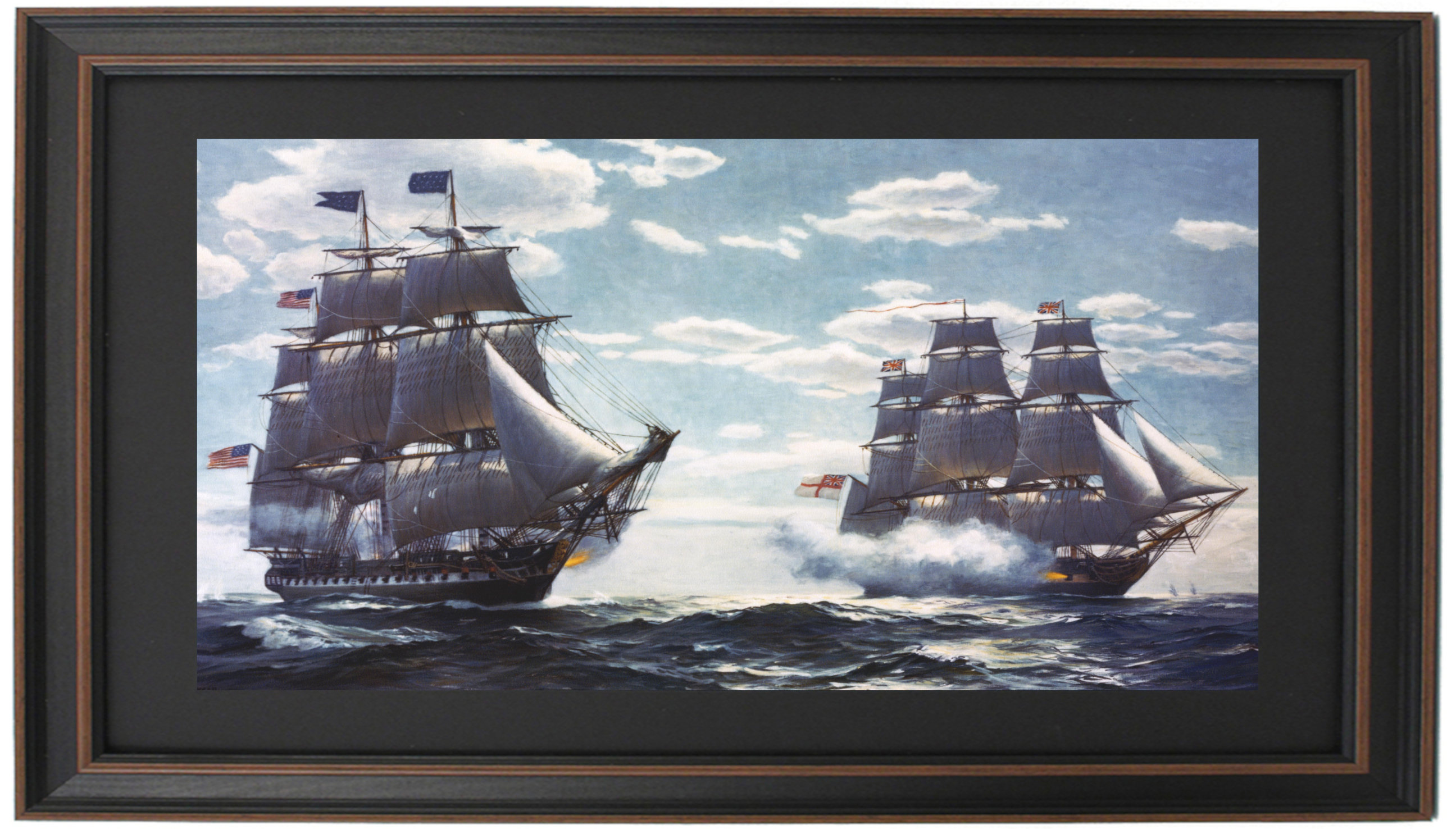 Longshore Tides USS Constitution Vs HMS Java by Charles Paterson Print ...