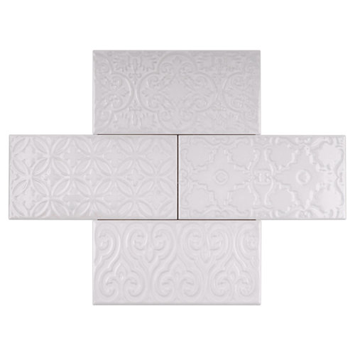 Supreme Tile Zurbaran 4.73 in. X 9.45 in. Polished Ceramic Subway Wall ...
