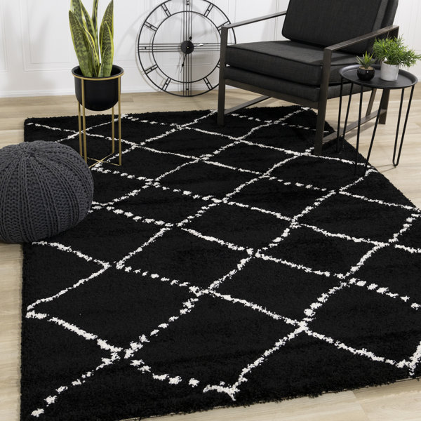 Corrigan Studio® Asten Geometric Cream/Black Area Rug & Reviews ...