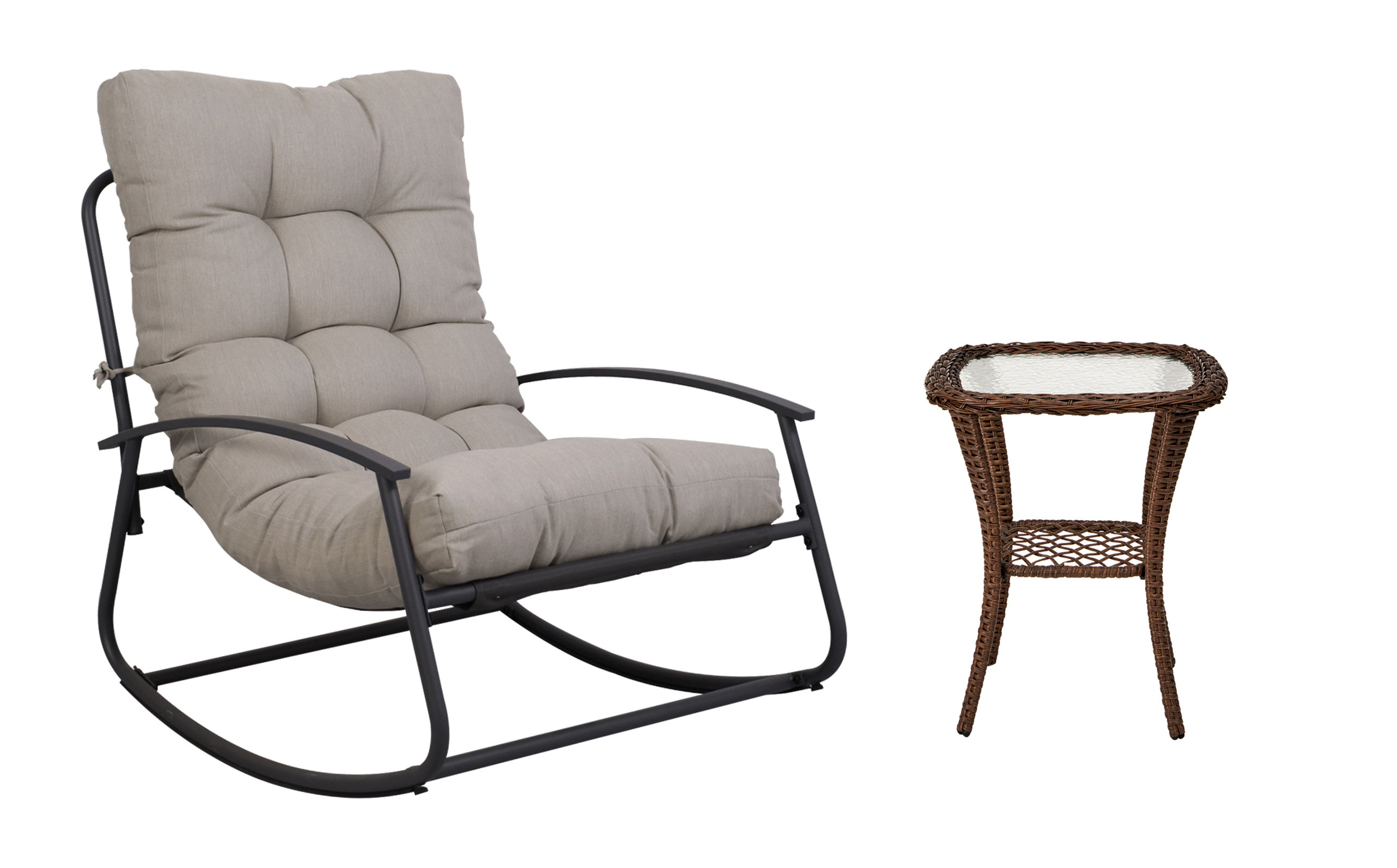 Latitude Run® Ghiorghi Metal Outdoor Rocking Chair | Wayfair