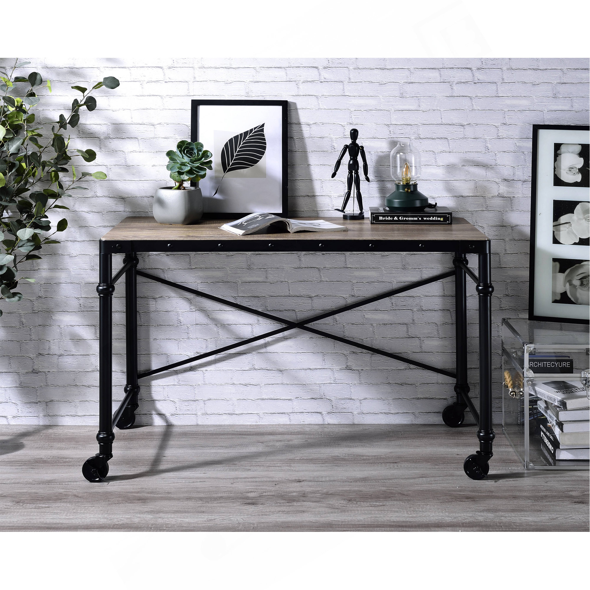 Mr Hua Versatile Rustic Writing Desk With Industrial Appeal For ...