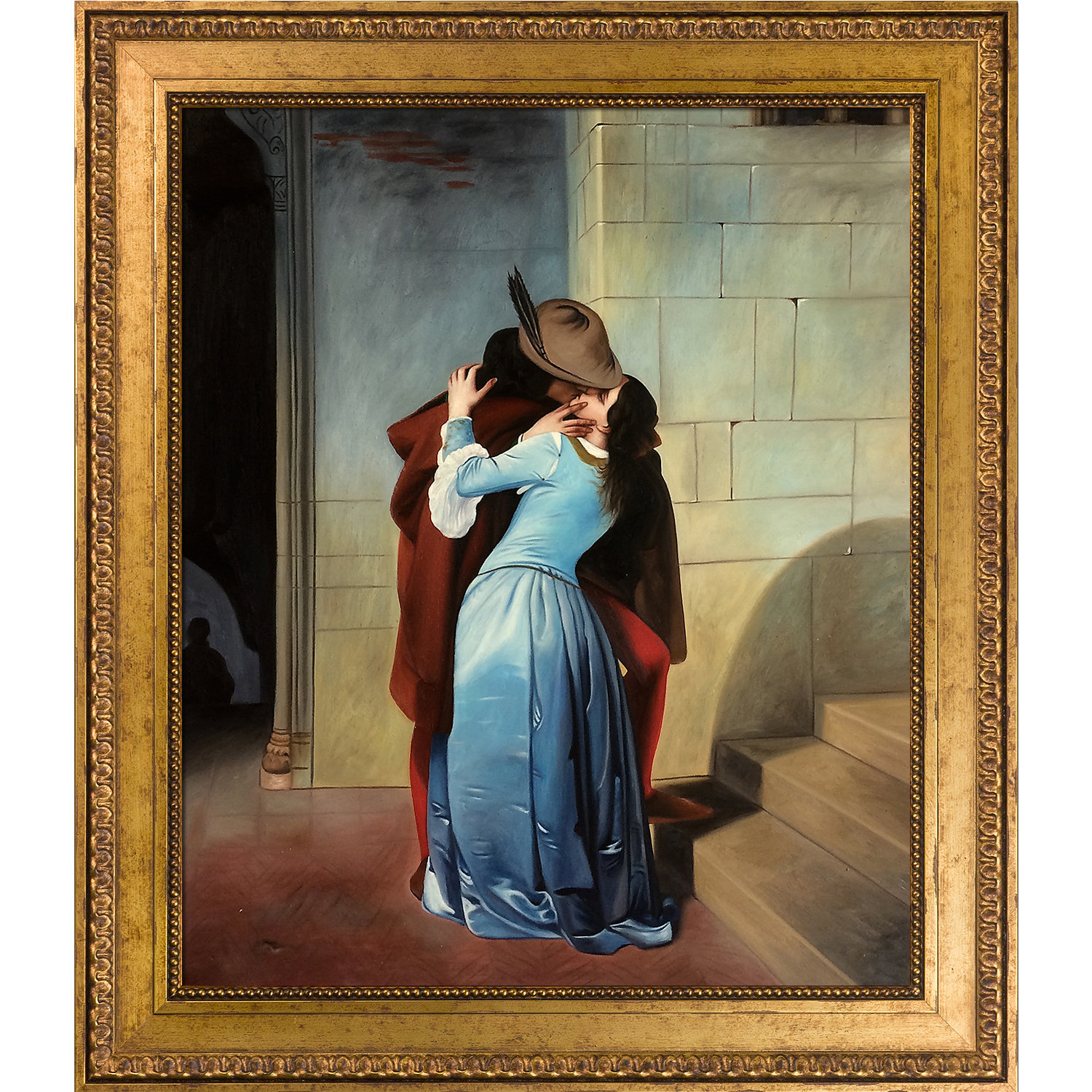 Vault W Artwork The Kiss by Francesco Hayez Picture Frame Painting on ...
