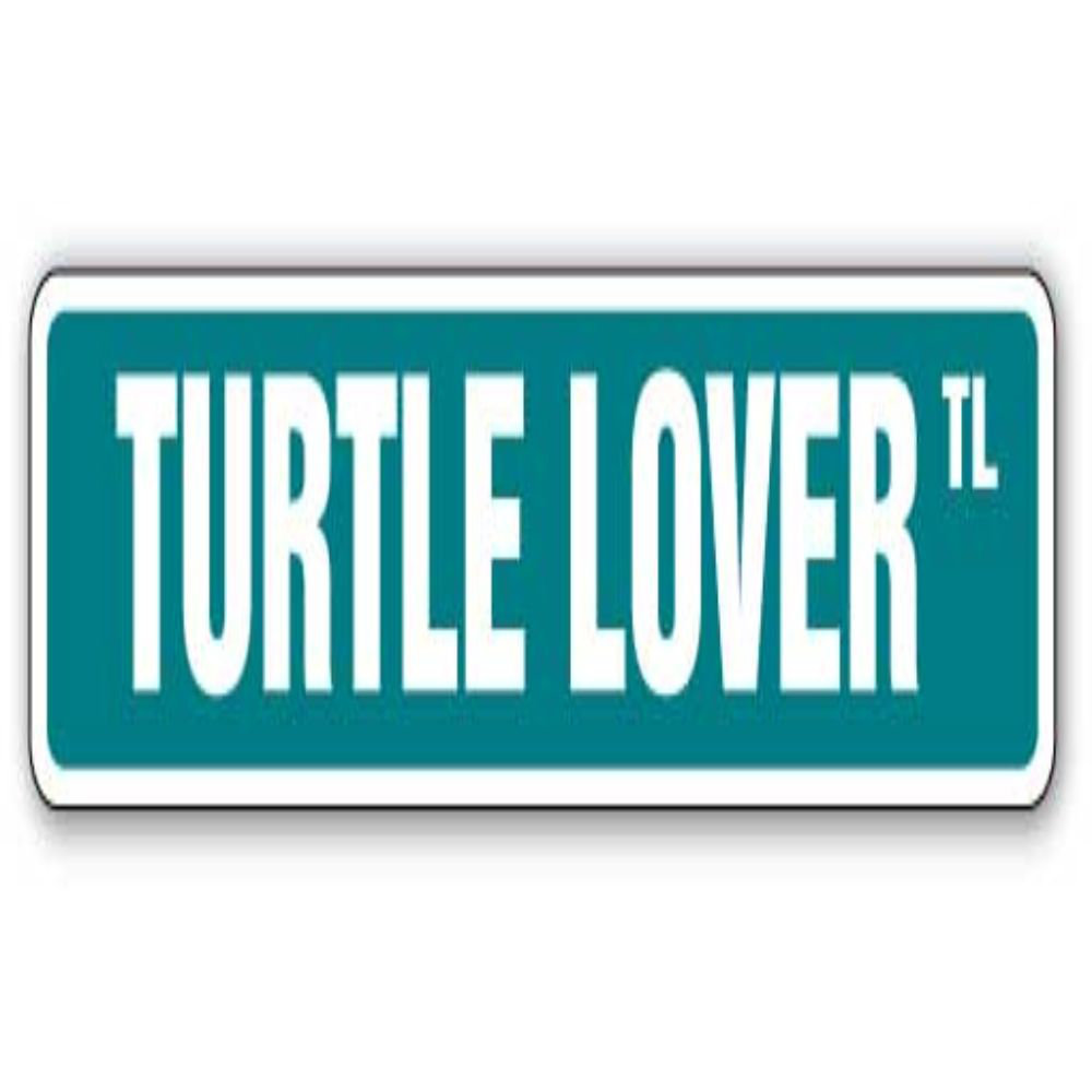 SignMission Turtle Lover Street Sign Pet Tortoise Signs Snapping Box ...