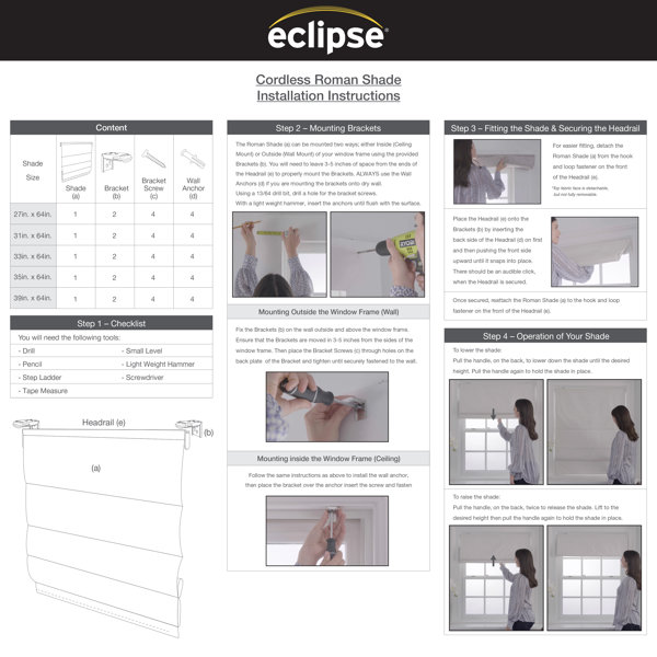 Eclipse Blackout Roman Shade & Reviews | Wayfair