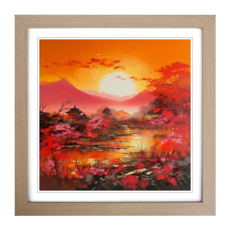 Marlow Home Co. Japanese Sunset Colour Field Painting - Single Picture ...