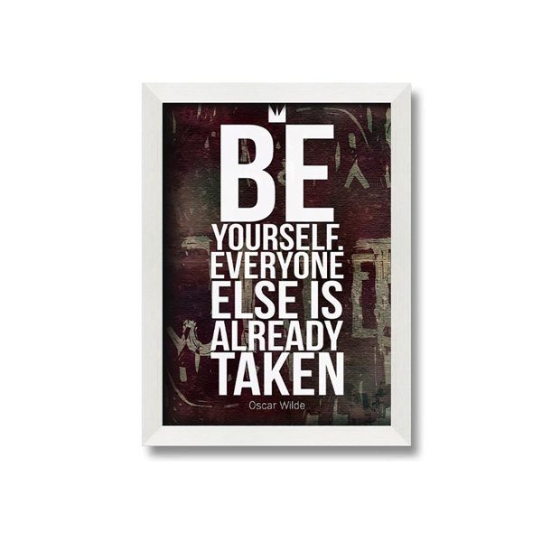 Happy Larry Lasker Be Yourself Everyone Else - Single Picture Frame Art ...