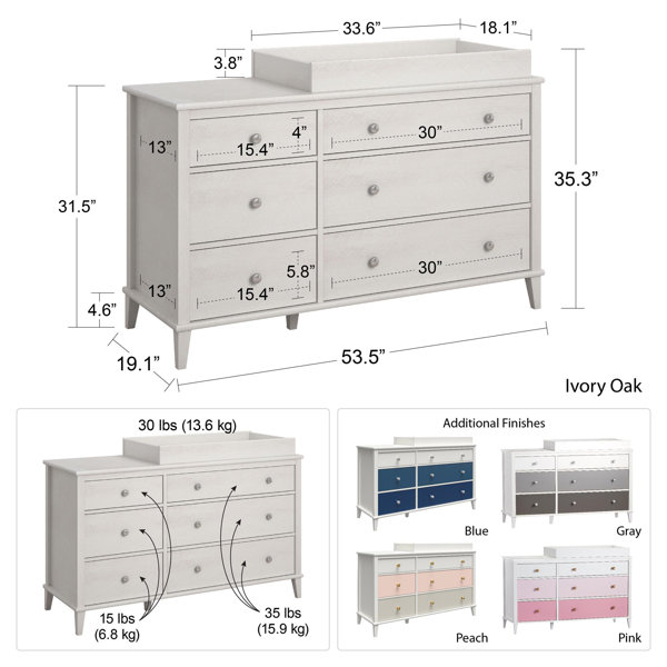 Little Seeds Monarch Hill Poppy Changing Table Dresser & Reviews | Wayfair