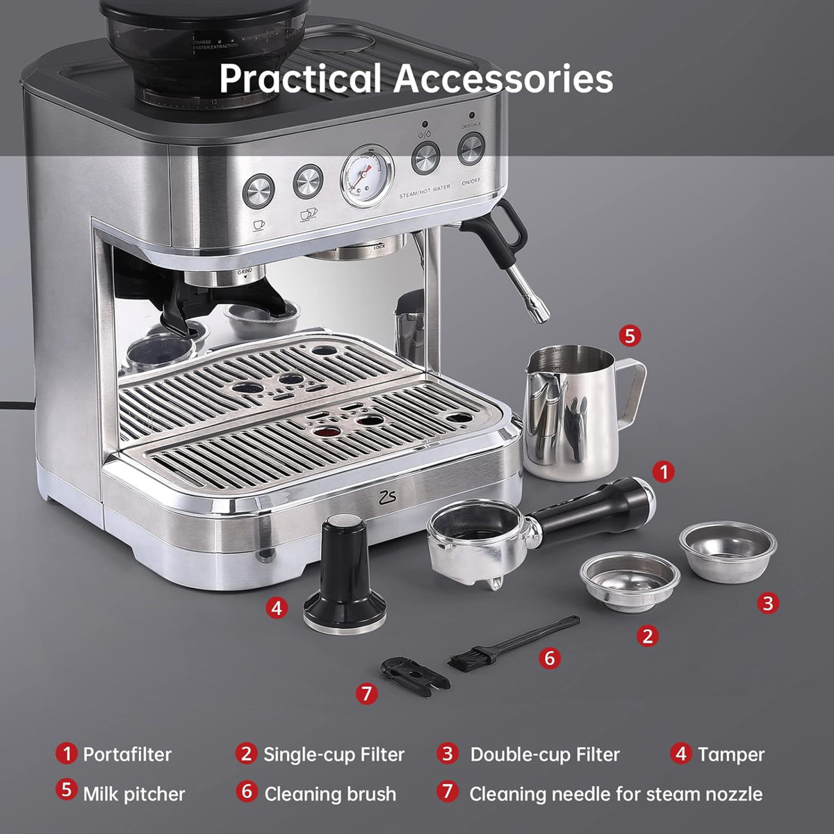 Belfry Kitchen Coffee Machine, All-in-one Espresso Machine With Grinder ...