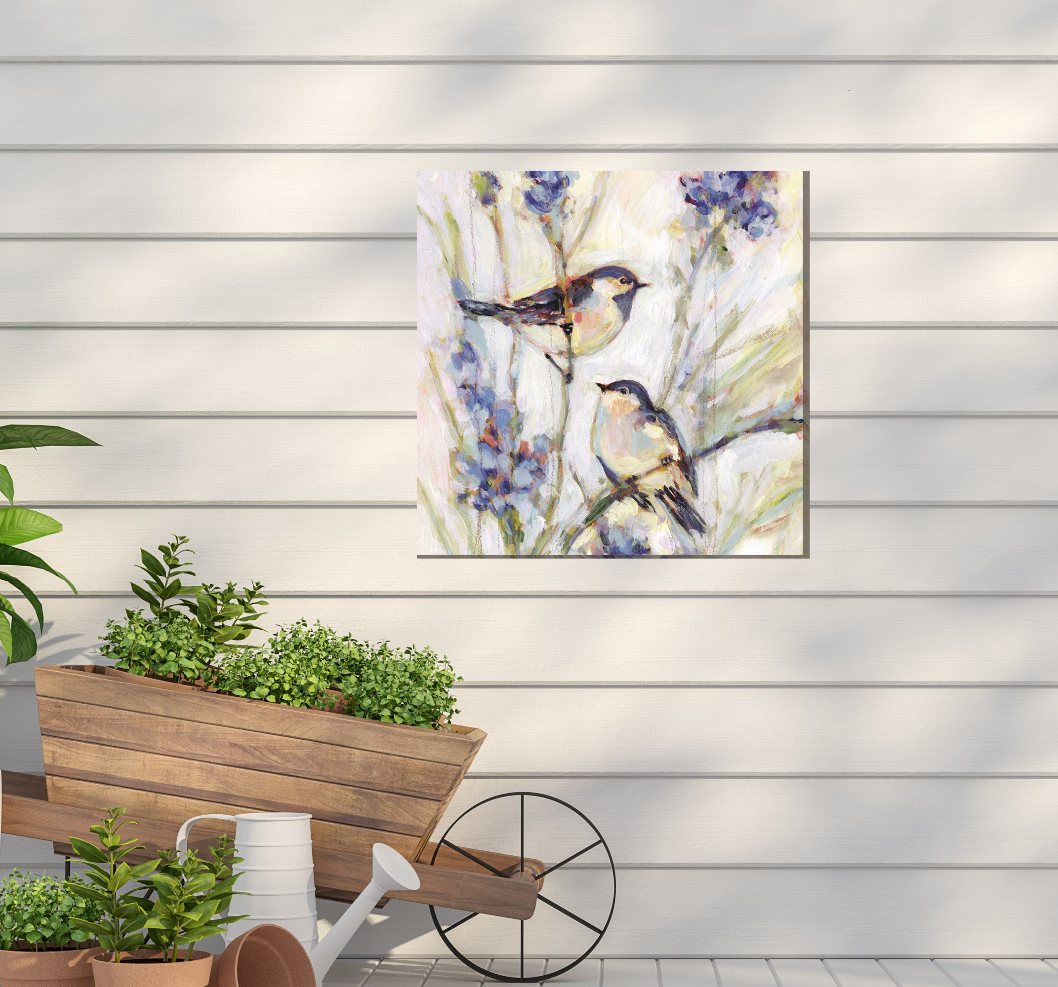 Red Barrel Studio® Meadow Blue Outdoor Wall Canvas Art | Wayfair