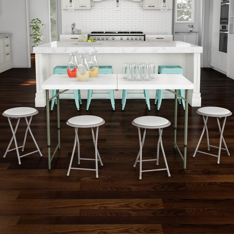 Latitude Run® Folding Bar Stools - Heavy-Duty 18-Inch Stool - 225lbs ...