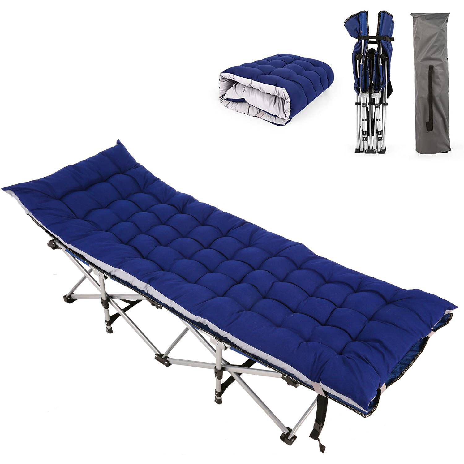Himimi Portable Folding Camping Cot Sleeping Cot with Carry Bag and ...