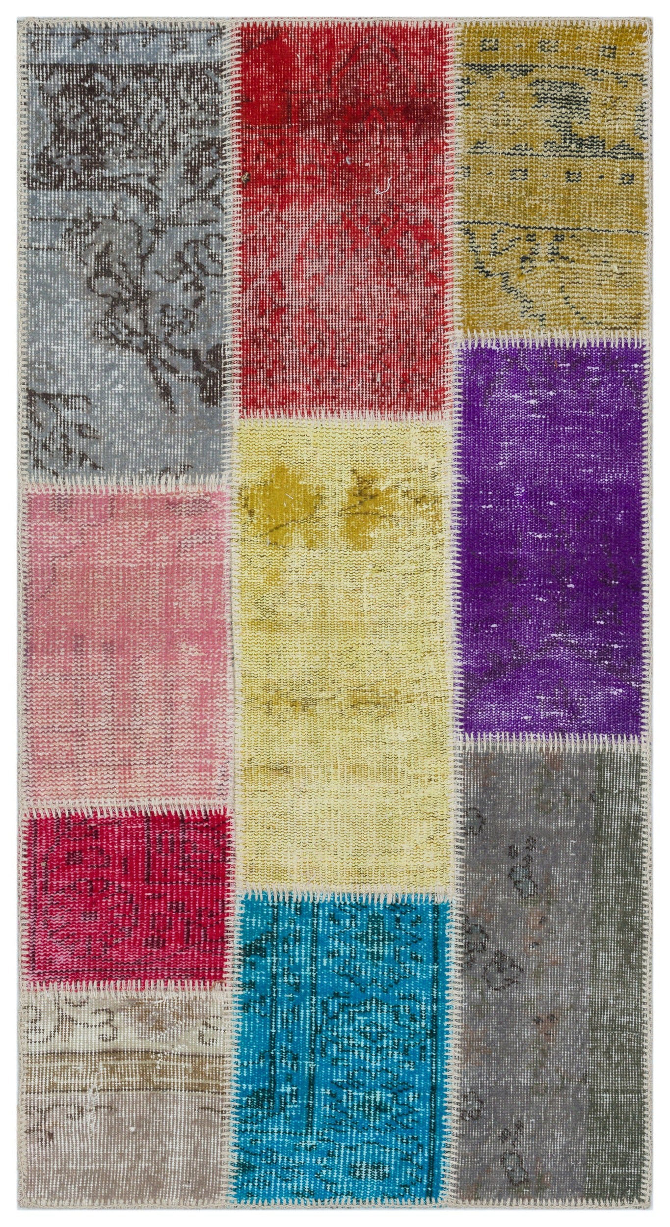 Lofy Iskece Beige Patchwork Wool Handmade Area Rug - Wayfair Canada