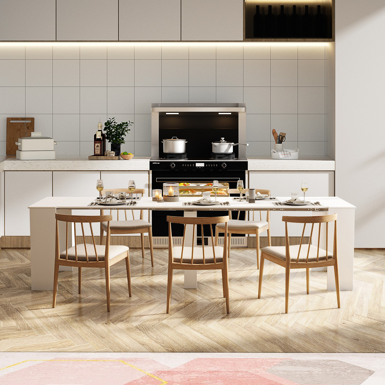 Ebern Designs Kayleigh Extendable Wood Rectangular Dining Table ...