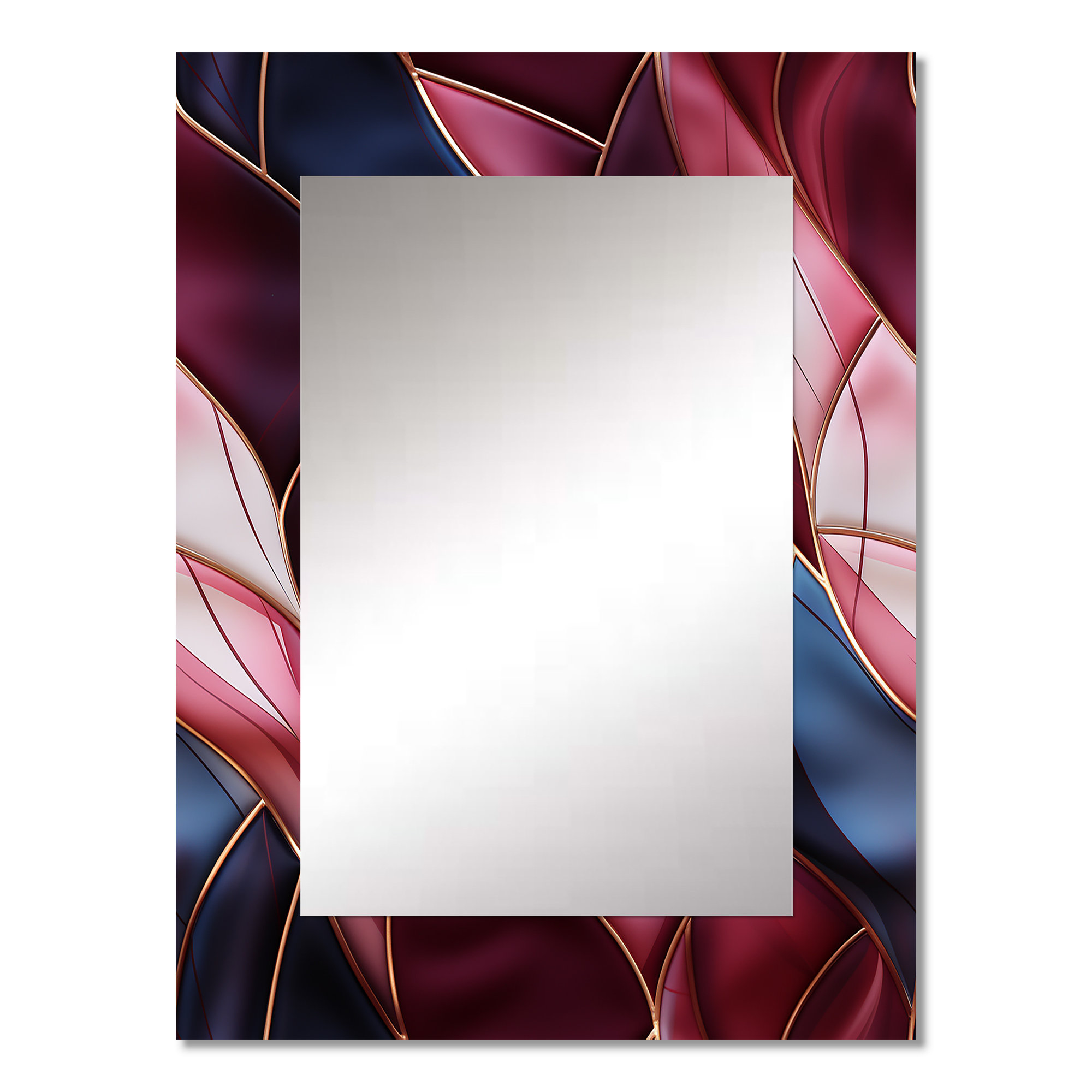 East Urban Home Radiant Glamour Deep Burgundy Marlbe - marble ...