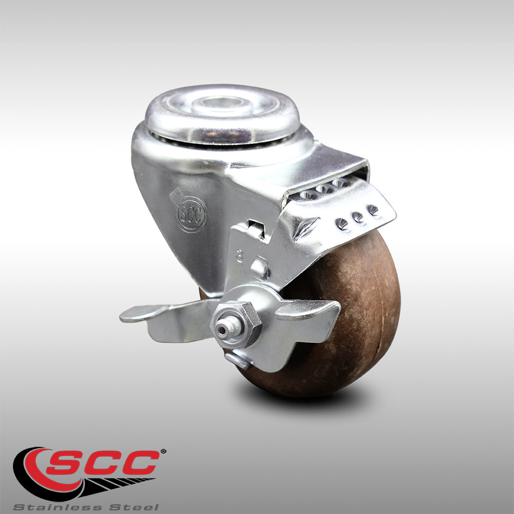 Service Caster High Temp Glass Filled Nylon Swivel Bolt Hole Caster ...