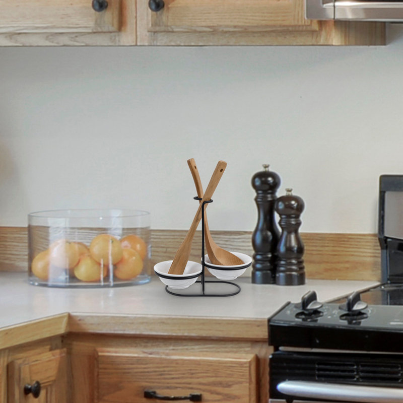 Ebern Designs Modern Kitchen Metal Wire Spoon Rest | Wayfair