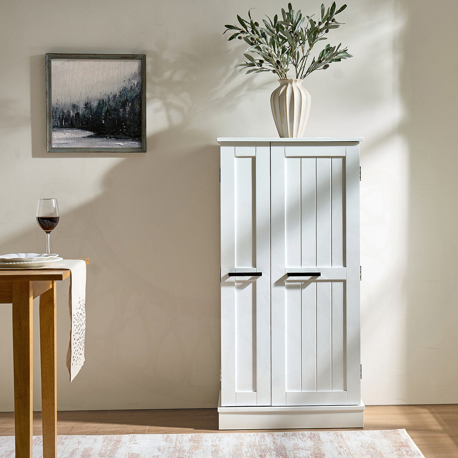 Latitude Run® Freestanding Kitchen Pantry Storage Hardeman with ...