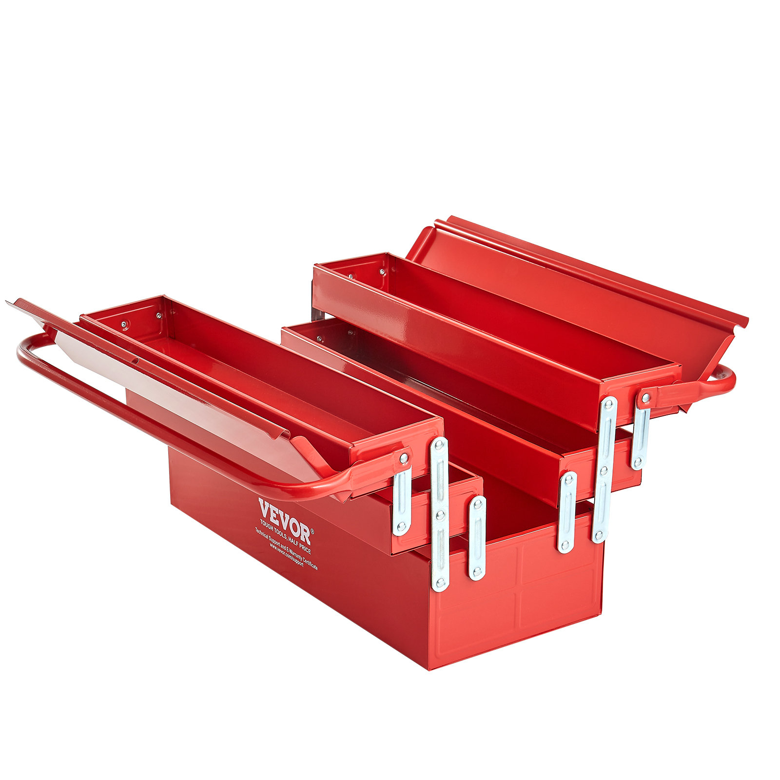 Stellweilan Tessberg Tool Box 18-inch 3-Tier 5-Tray Folding Cantilever ...