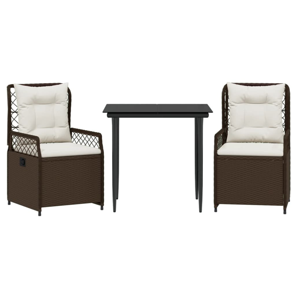 Latitude Run® Patio Dining Set Set Of 2 Brown, Black, Cream White | Wayfair