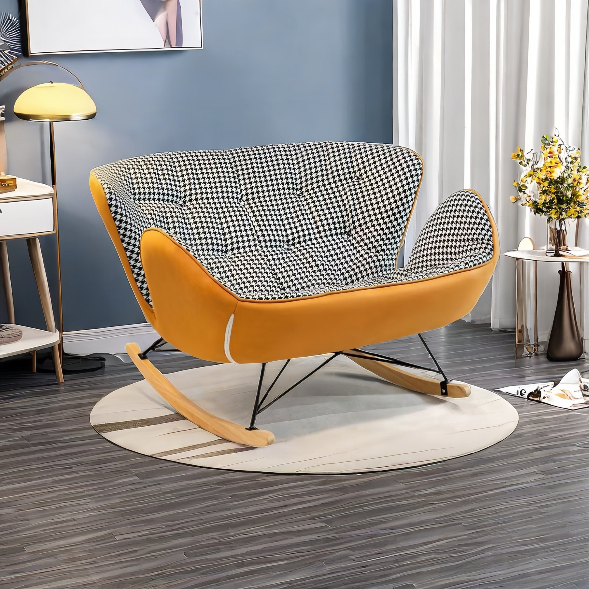 VIBORZ Modern Upholstered Rocking Chair | Wayfair