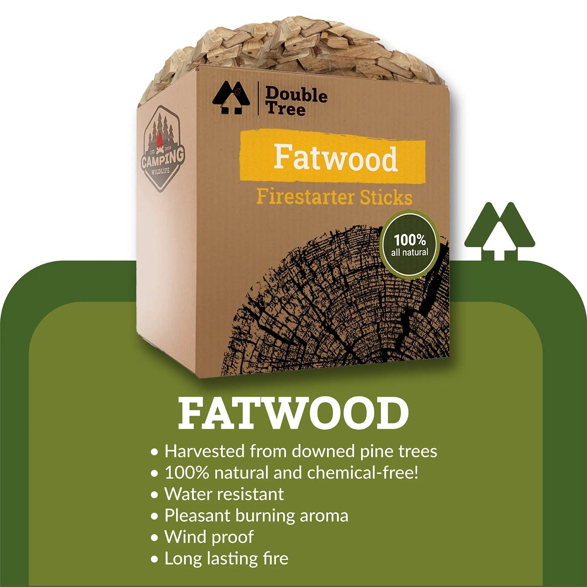 Double Tree Forest Products Fatwood Fire Starter Sticks - 100% Natural ...
