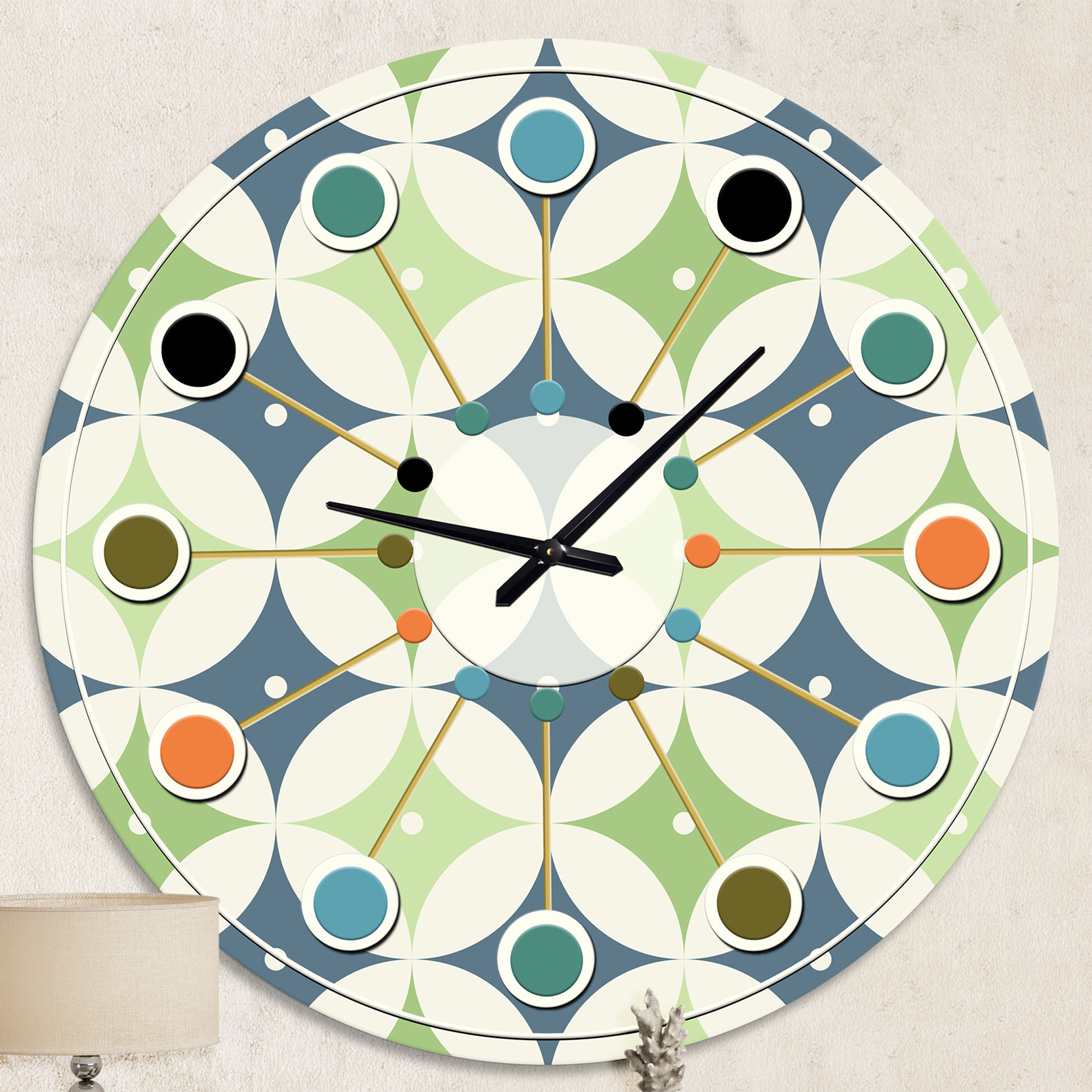 East Urban Home Retro Geometric Design V - Mid-Century Modern wall ...