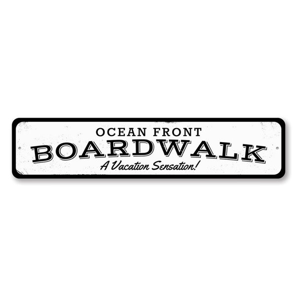 Lizton Sign Shop, Inc Oceanfront Boardwalk Custom Aluminum Sign | Wayfair