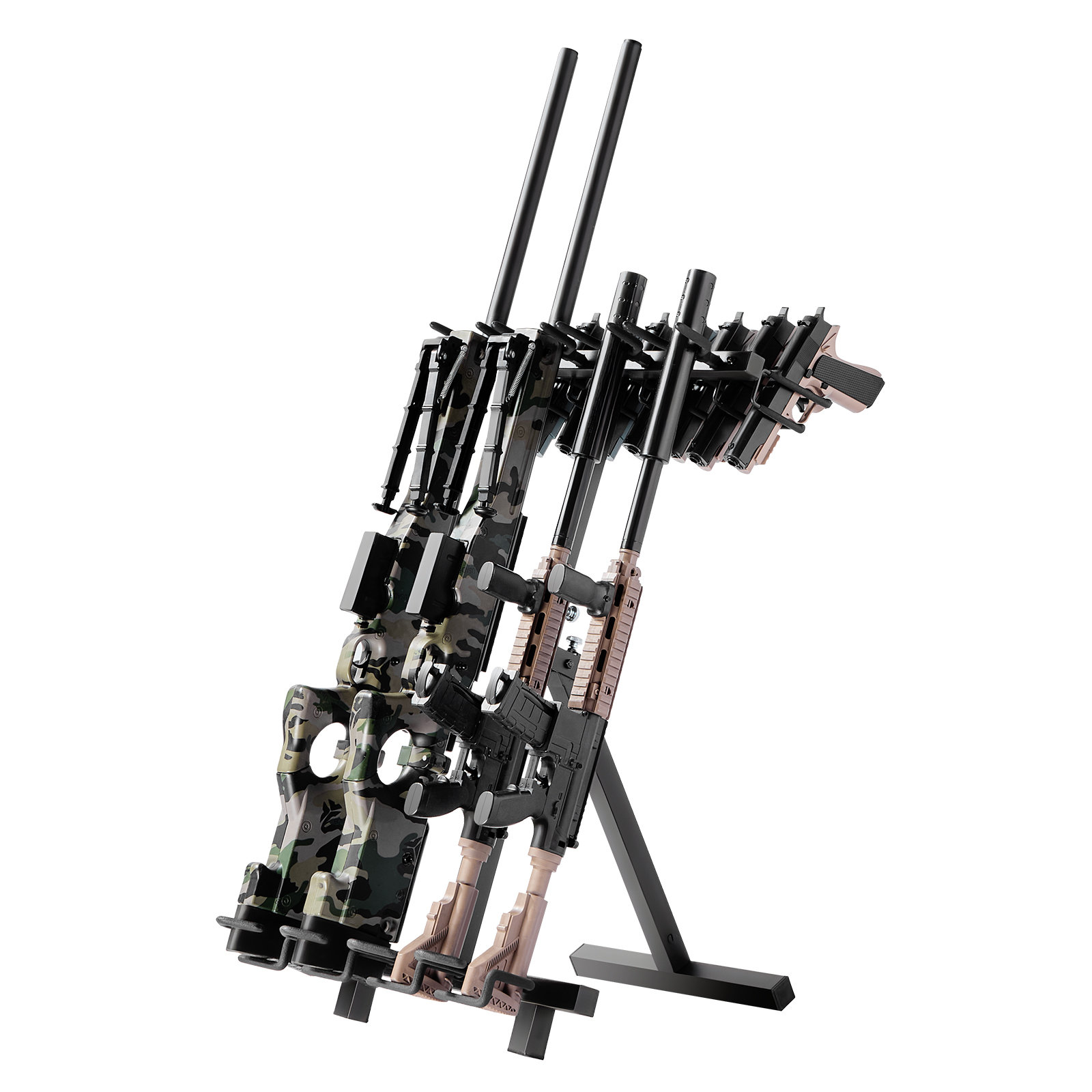 VEVOR Gun Rack, Portable, Folding Heavy Duty Steel Rifle Shotgun Rack ...