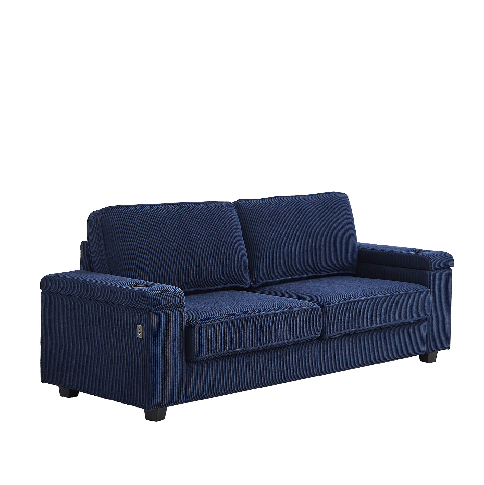 Latitude Run® 86.5" Sofa Couch with storage, Charging Ports, USB ...