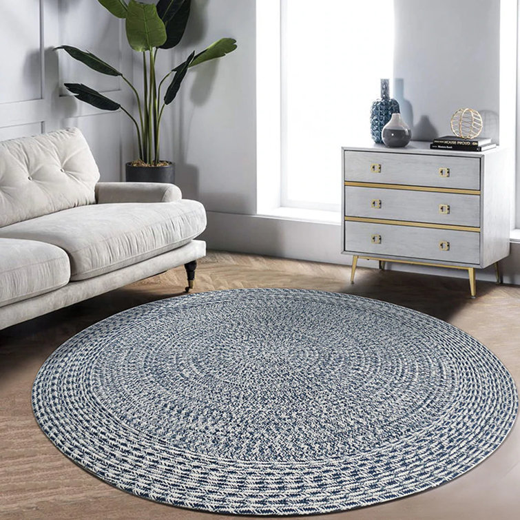 Harbour Lifestyle Reeva Small Handwoven Round Indoor/Outdoor Rug in ...