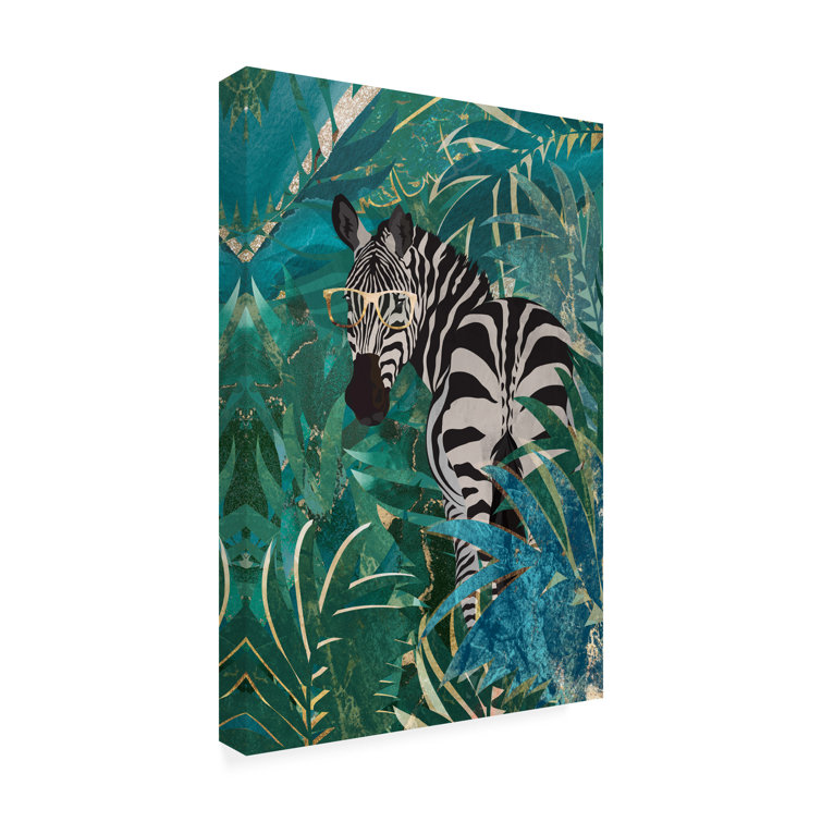 Bay Isle Home Sarah Manovski Zebra In The Jungle 2 Canvas Art - Wayfair ...