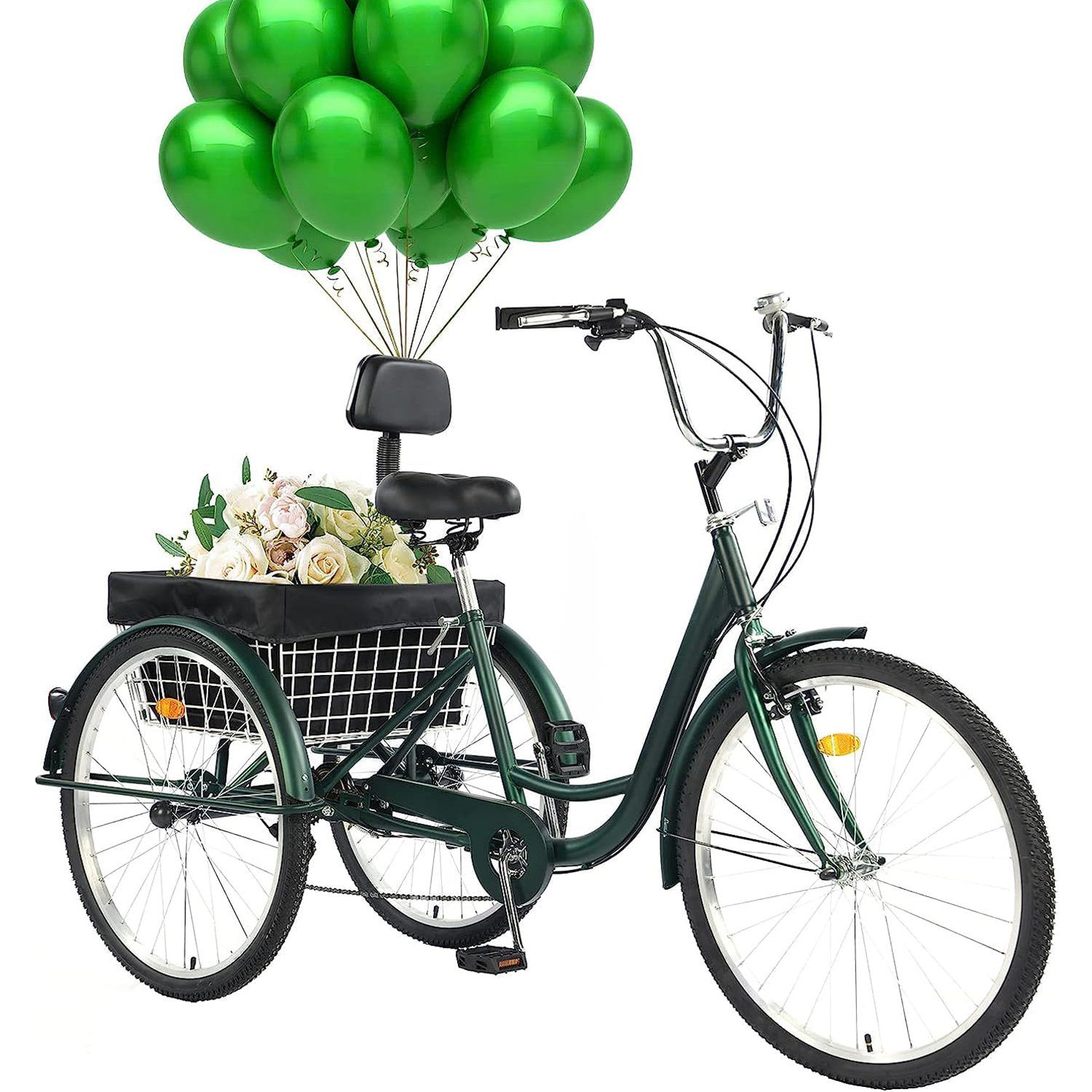 17 Stories 24"adult Tricycle 7 Speed 3 Wheel Trike Bike Cruise W ...