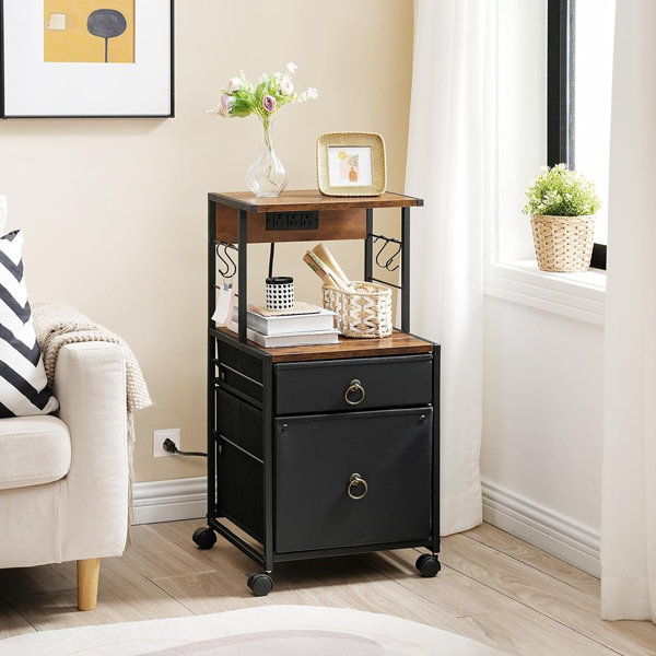 17 Stories Richette 35.4'' Wide 2 -Drawer Mobile File Cabinet | Wayfair