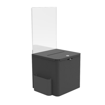 FixtureDisplays Locking Metal Ballot Box with 8.5" x 11" Acrylic Header ...