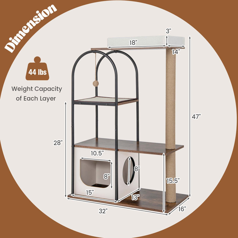 Costway 47" Cat Tree & Reviews | Wayfair
