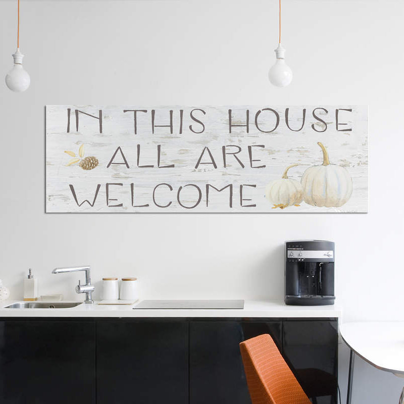 East Urban Home 'Beautiful Bounty Sign I' Textual Art on Canvas | Wayfair