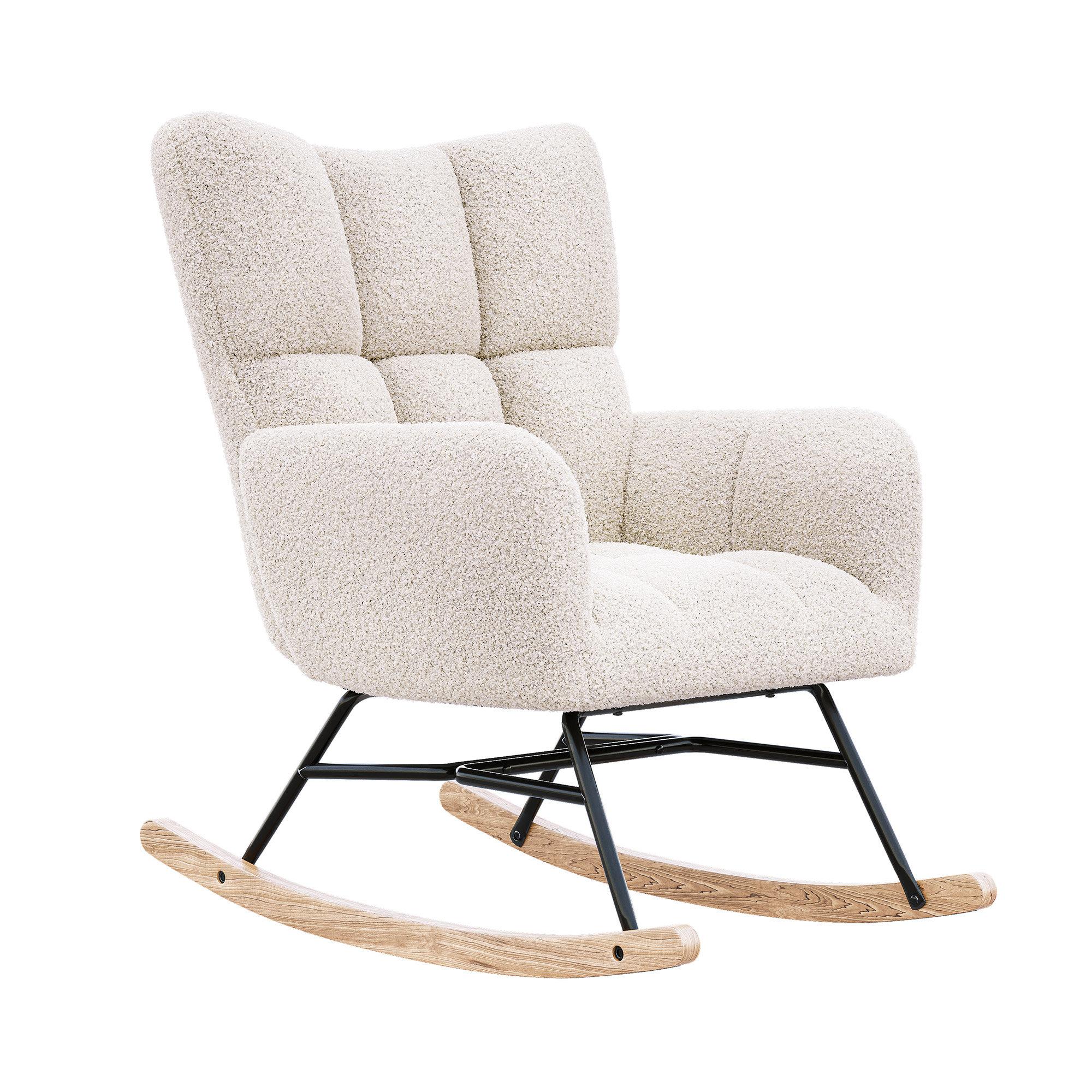 Ebern Designs Zeanna 27.5'' W Rocking Chair Teddy Fleece "& Reviews ...