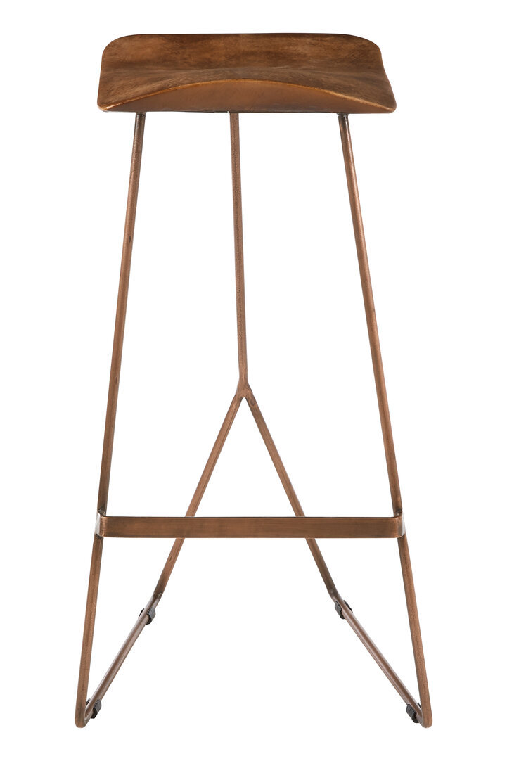 Trent Austin Design Nandri Acacia Wood and Antique Copper Finish Bar ...
