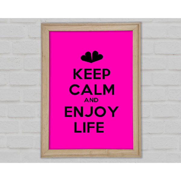 Happy Larry Keep Calm Enjoy Life - Single Picture Frame Art Prints ...