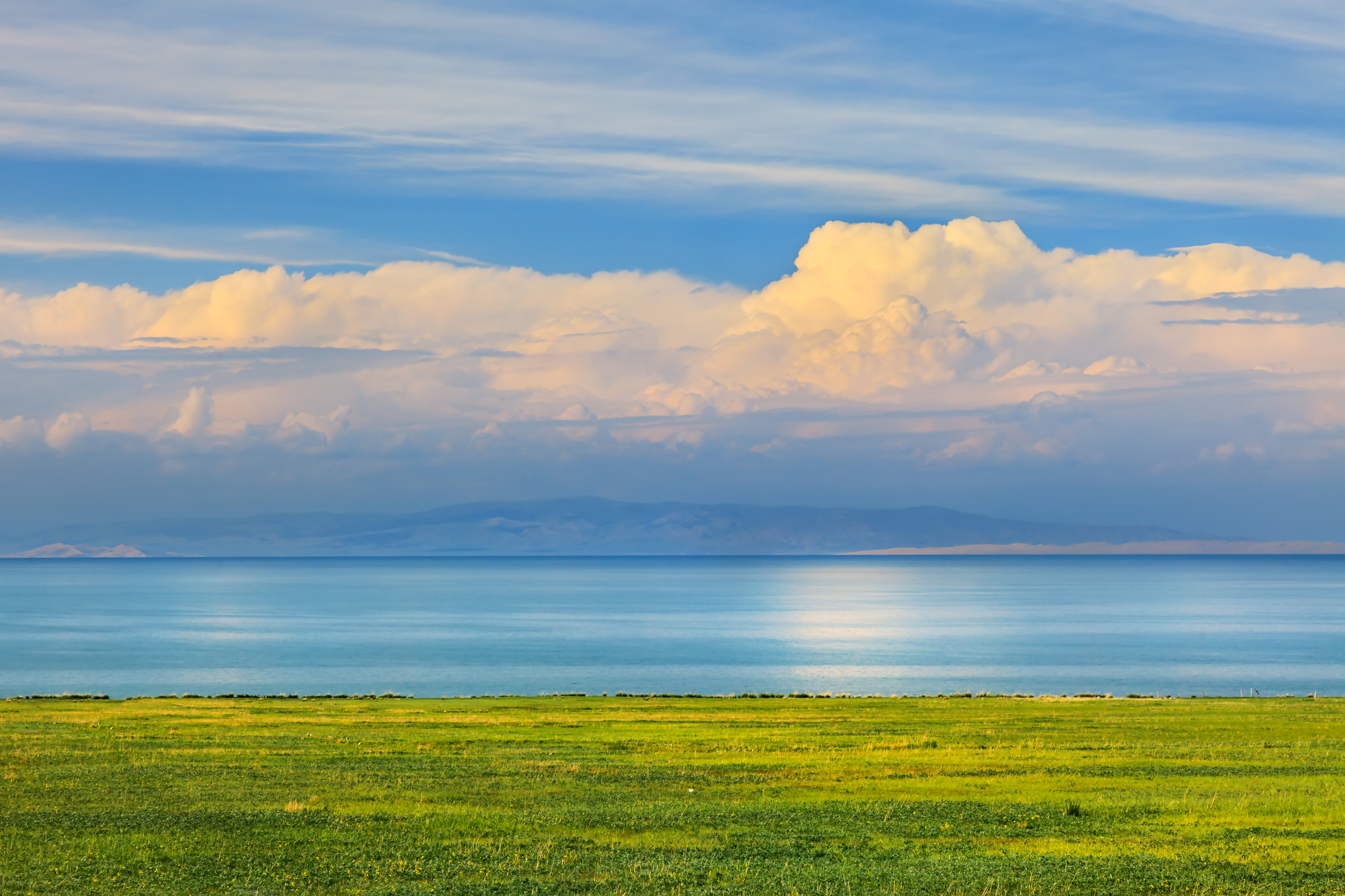 17 Stories Beautiful Grasslands And Lake by Luxizeng - Print | Wayfair ...